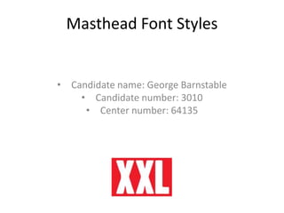 Masthead Font Styles | PPTX | Hip Hop Music | Music