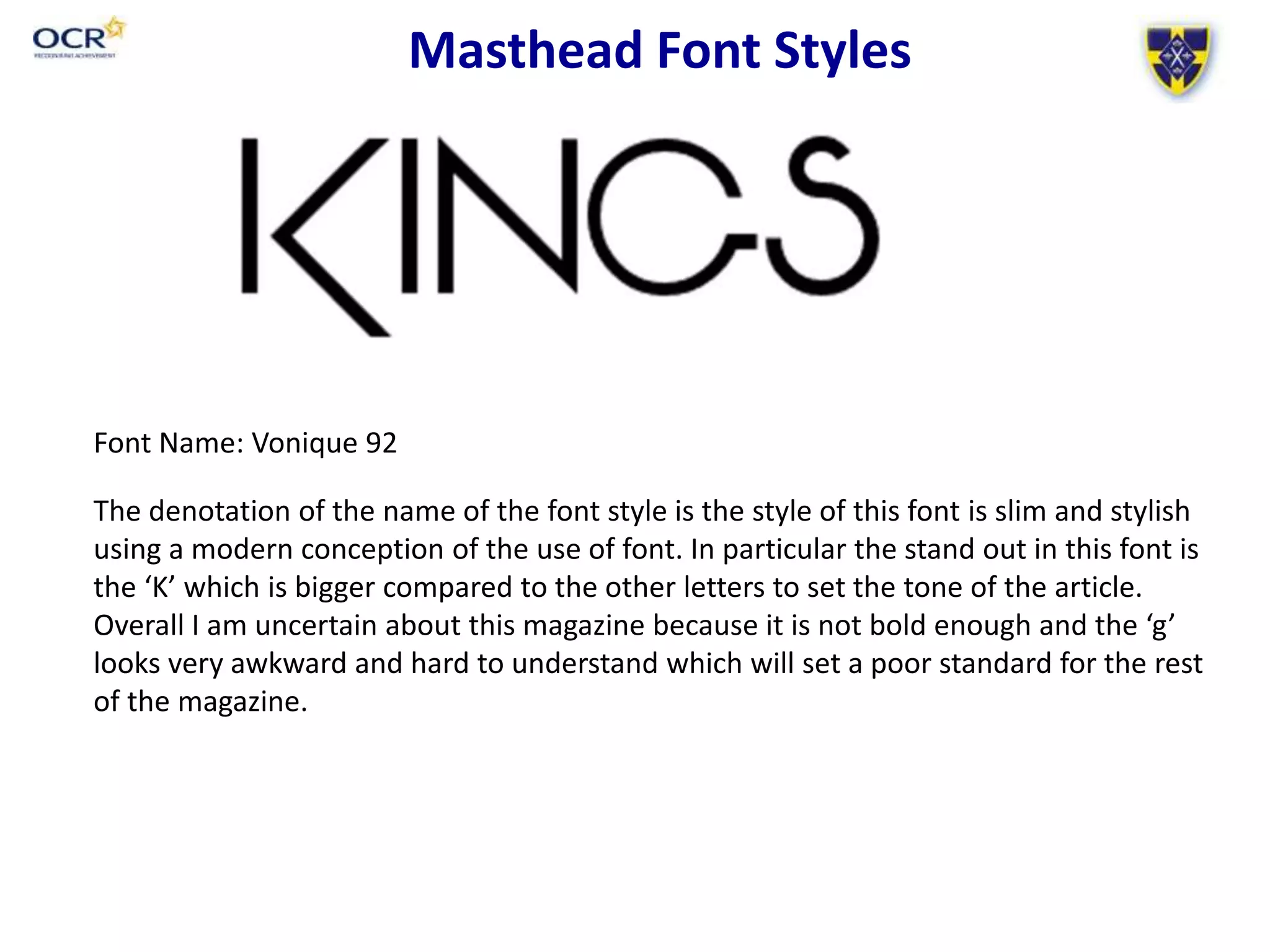 Masthead font styles | PPTX | Hip Hop Music | Music