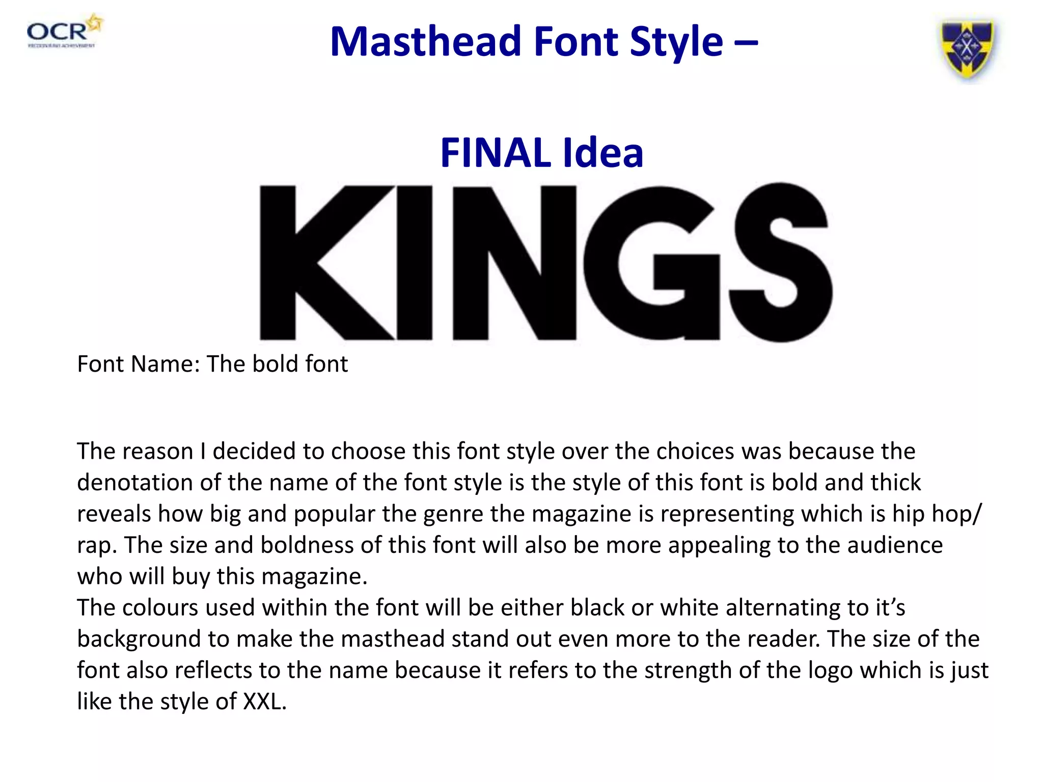 Masthead font styles | PPTX | Hip Hop Music | Music