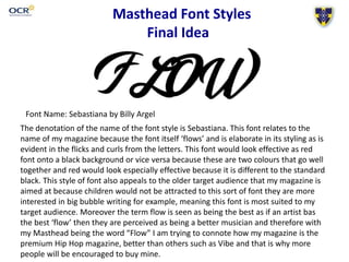 Masthead font styles | PPT