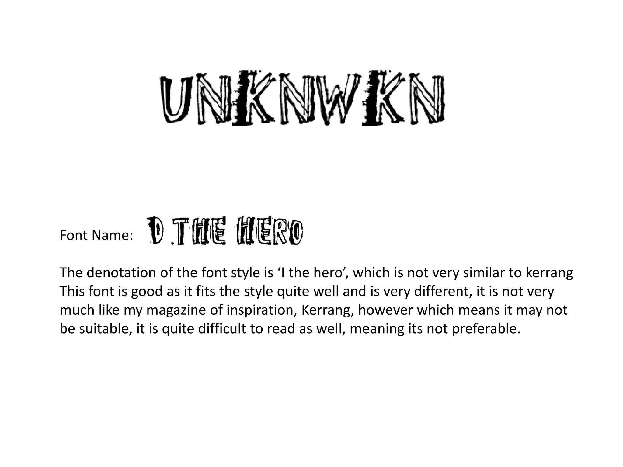 Masthead Font Styles | PPTX | Adult Contemporary Music | Music