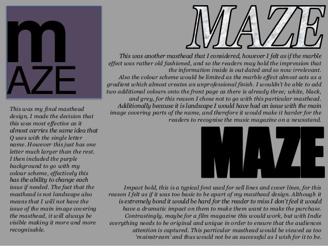 Masthead names and ideas