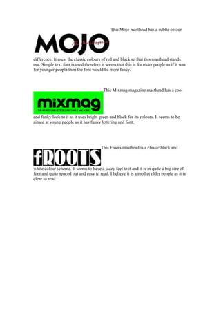 Mastheads | DOC | Style & Fashion