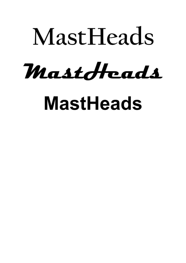 Mast heads | DOCX