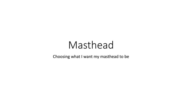 Mastheads | PPT