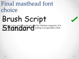 Masthead selection | PPT