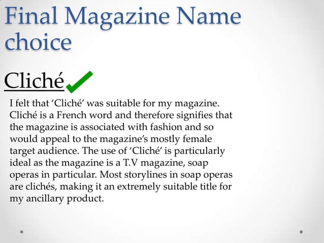 Masthead selection | PPT