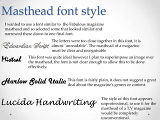 Masthead selection 3 | PPTX