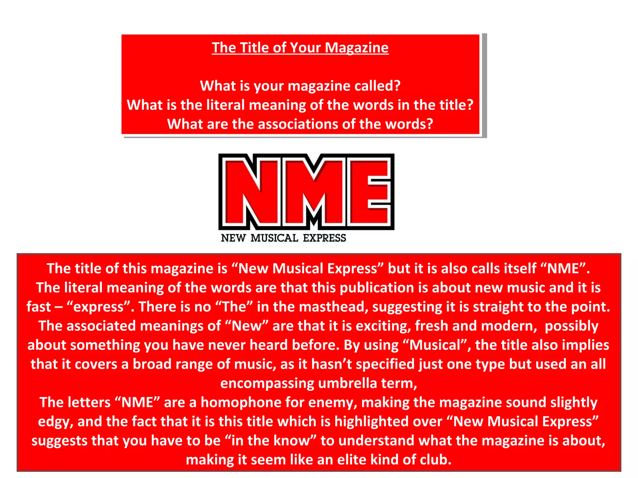 Mastheads titles | PPT