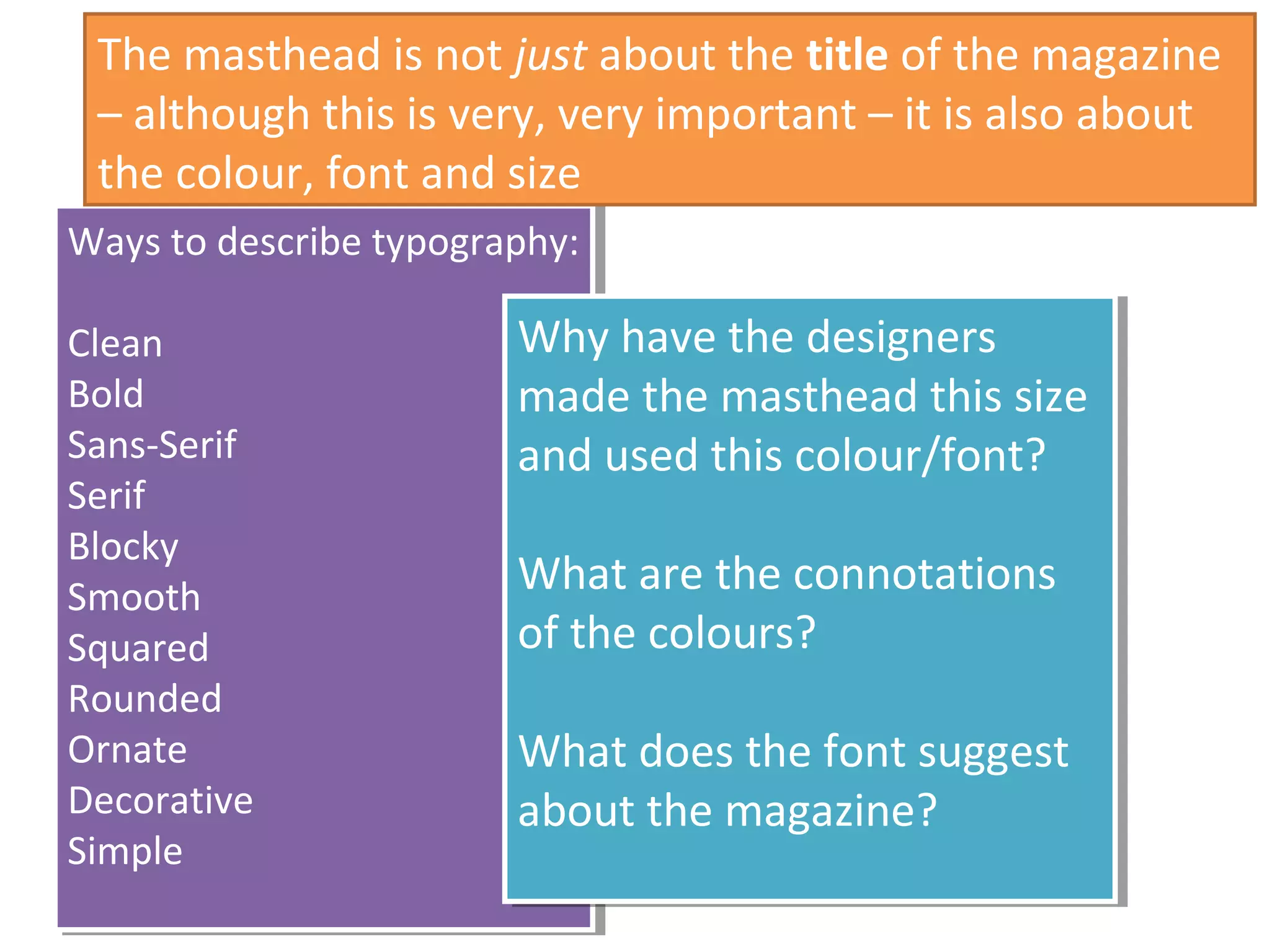 Mastheads titles | PPT