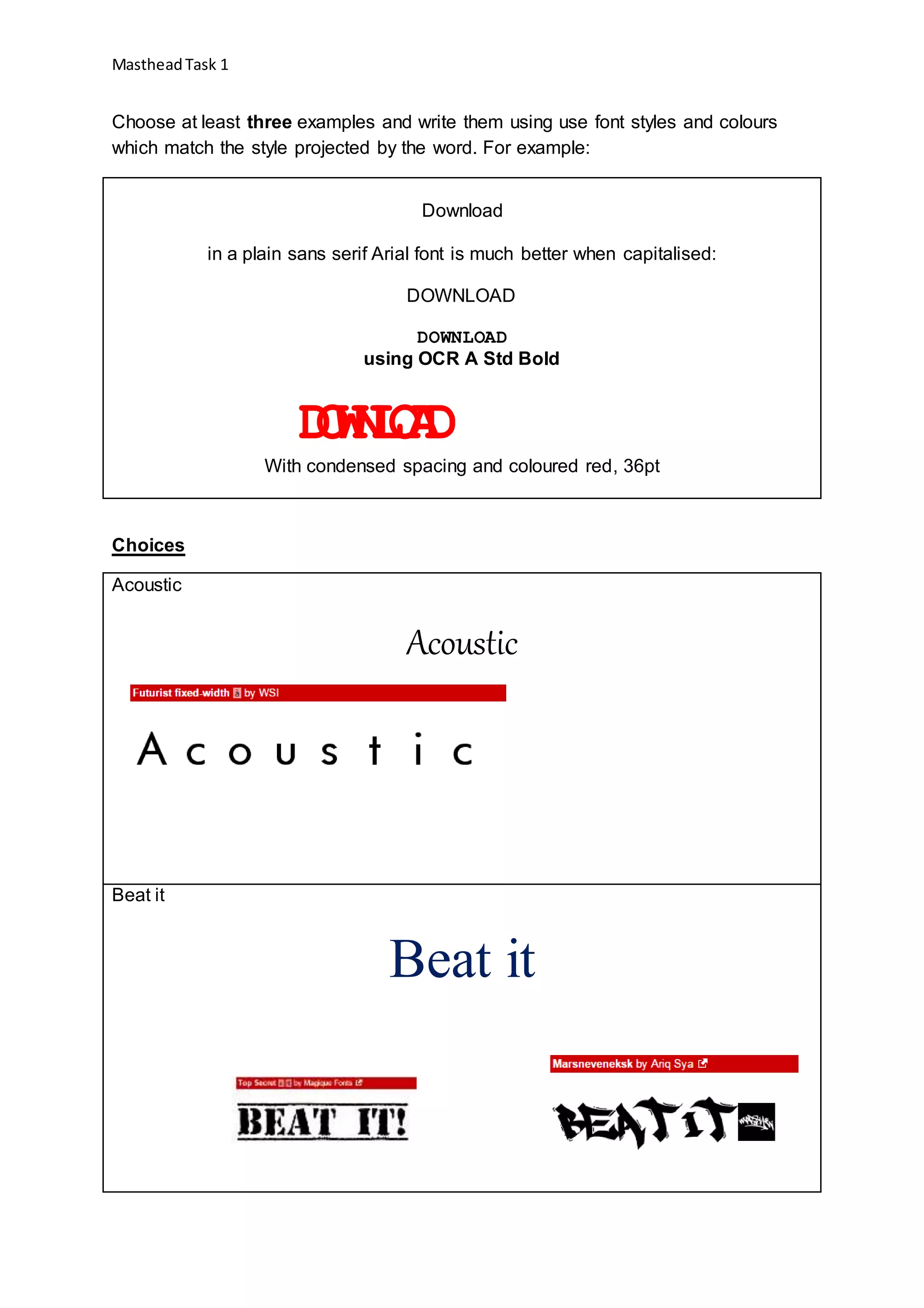 Masthead title ideas | PDF