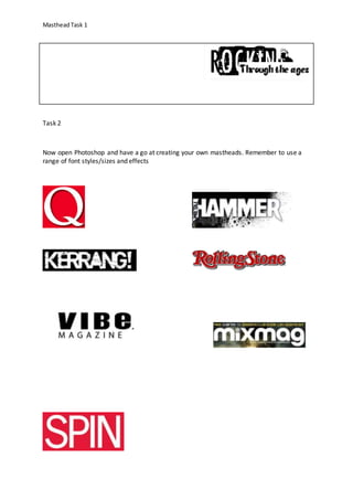 Masthead title ideas | PDF