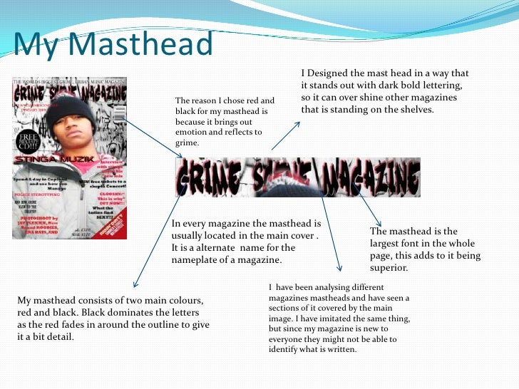 Masthead with Analysis