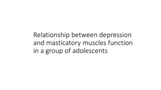 masticatory muscle disorder | PPTX