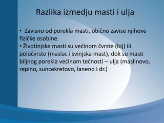 Masti i Ulja | PPTX