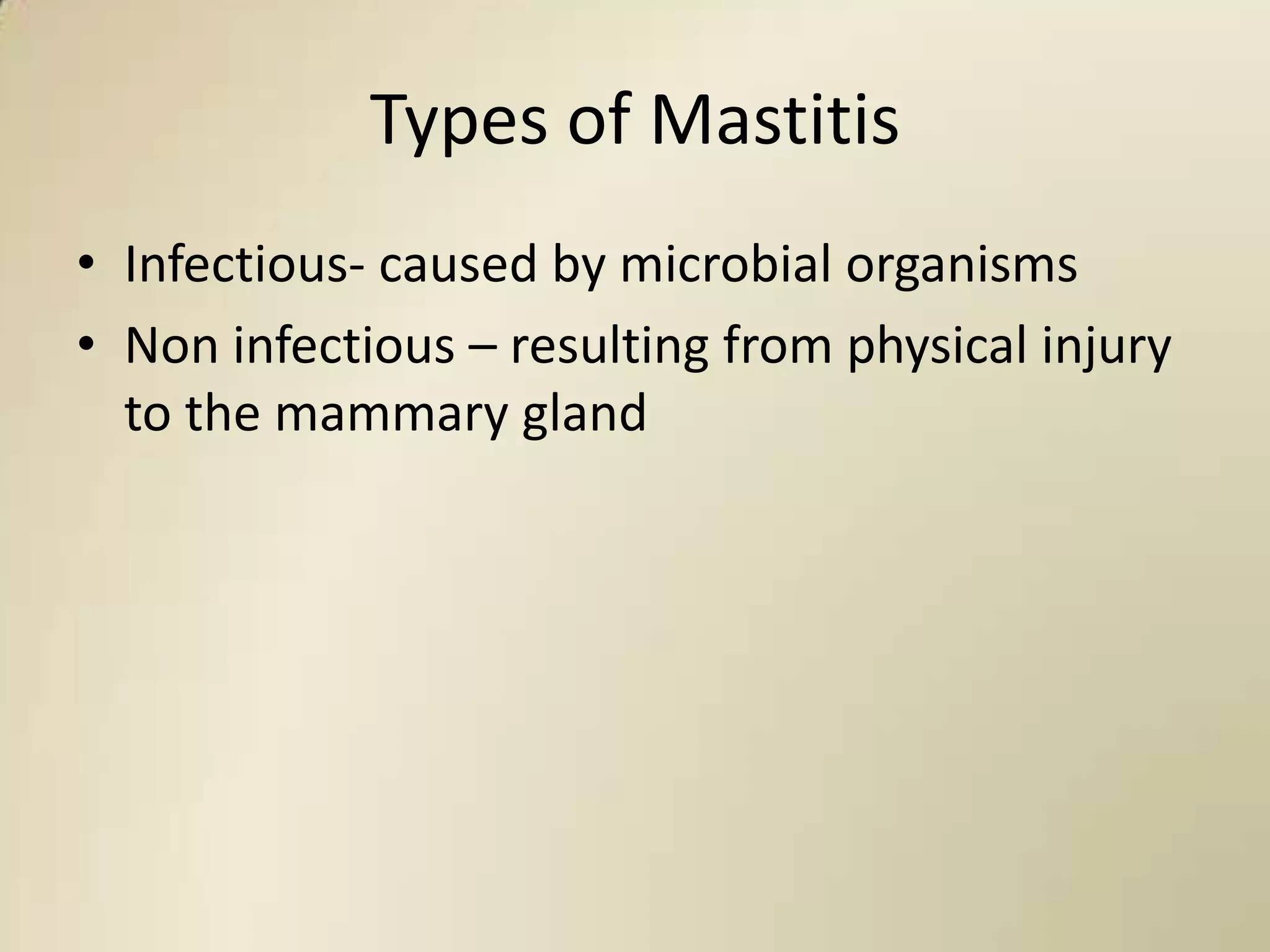 Mastitis | PPTX