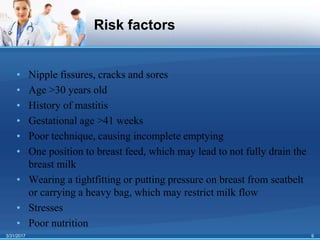 Mastitis BY Norbert at UR- CMHS - CLINICAL MEDICINE | PPT