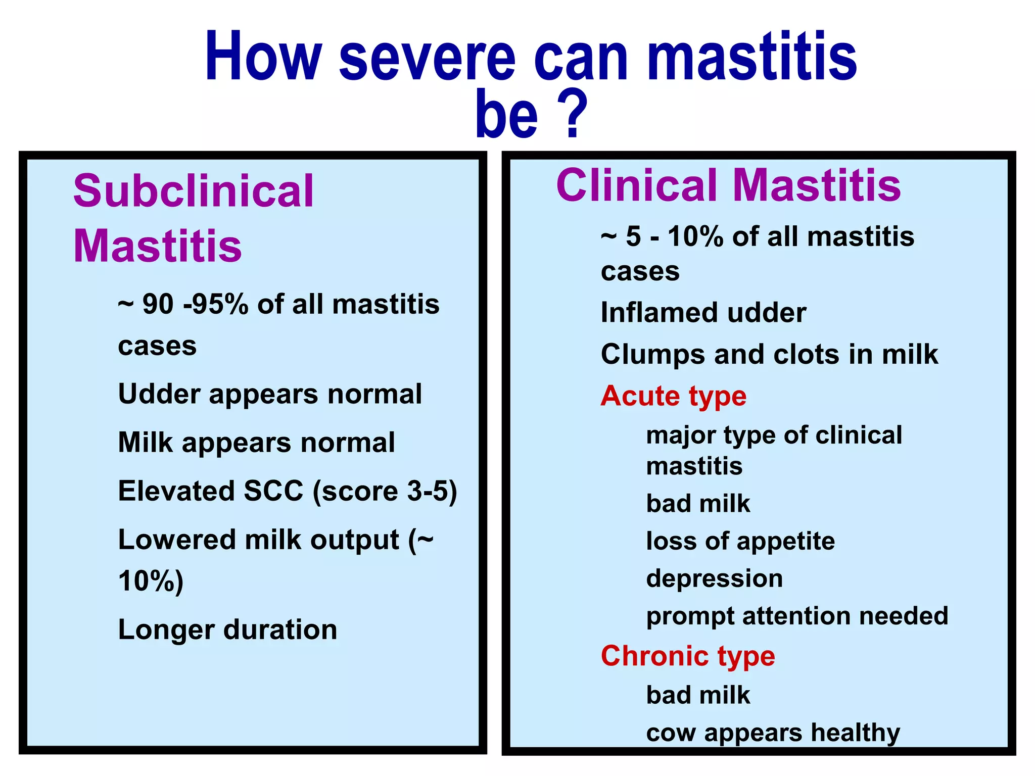 Mastitis and its effect on milk processing | PPT