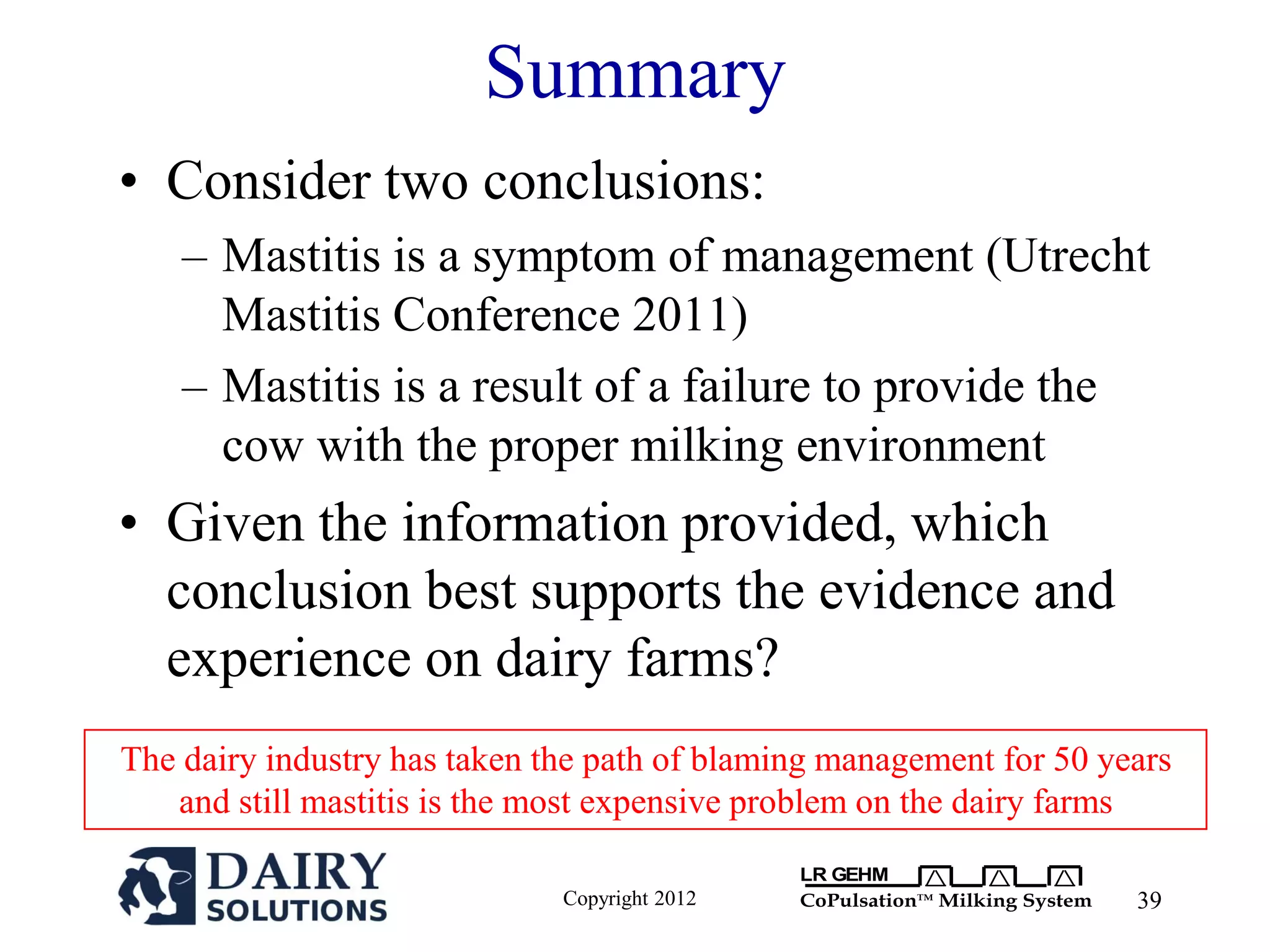 Mastitis and milking machines | PDF