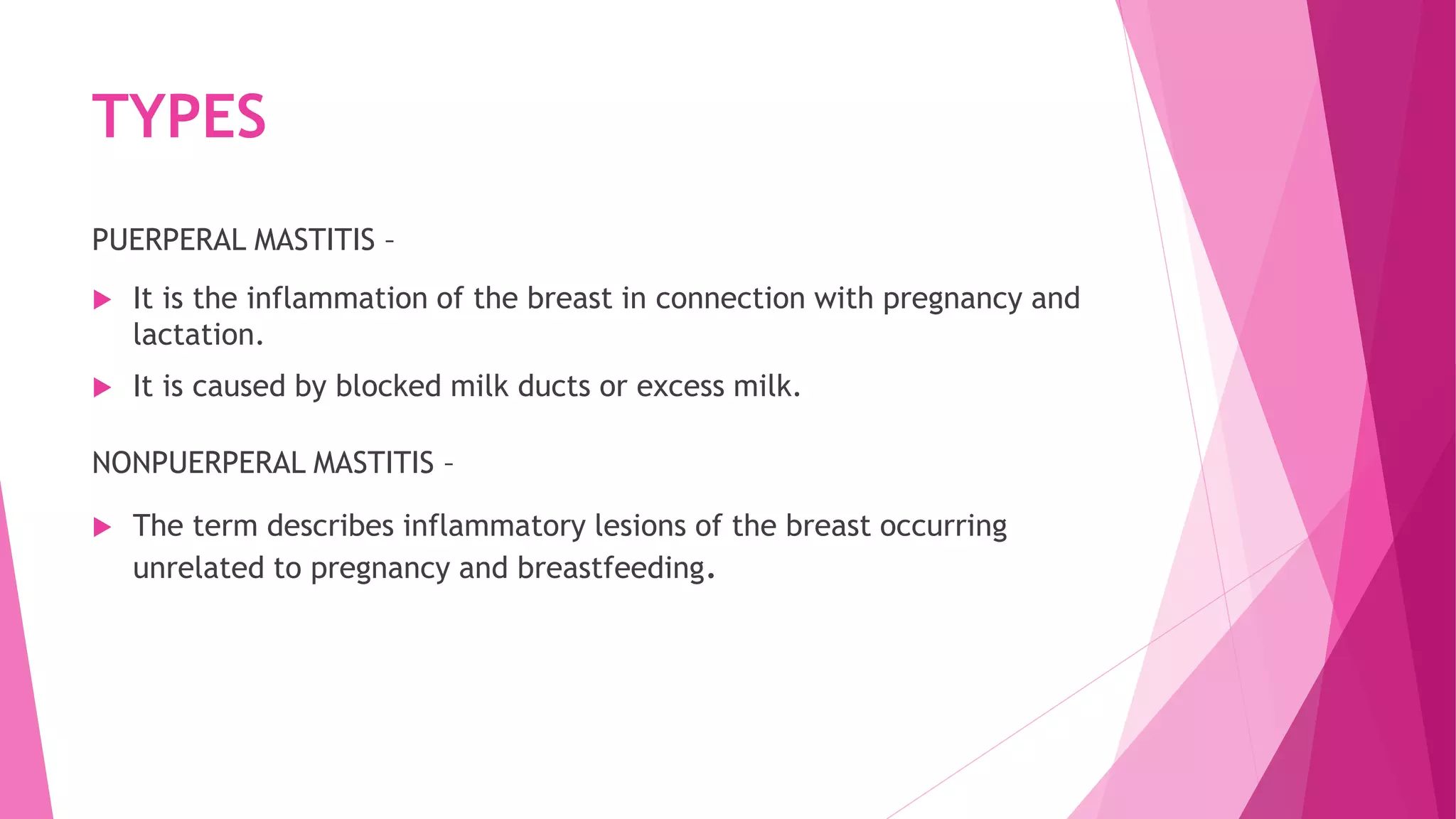 MASTITIS & GYNECOMASTIA_074508.pptx | Reproductive Health | Diseases ...