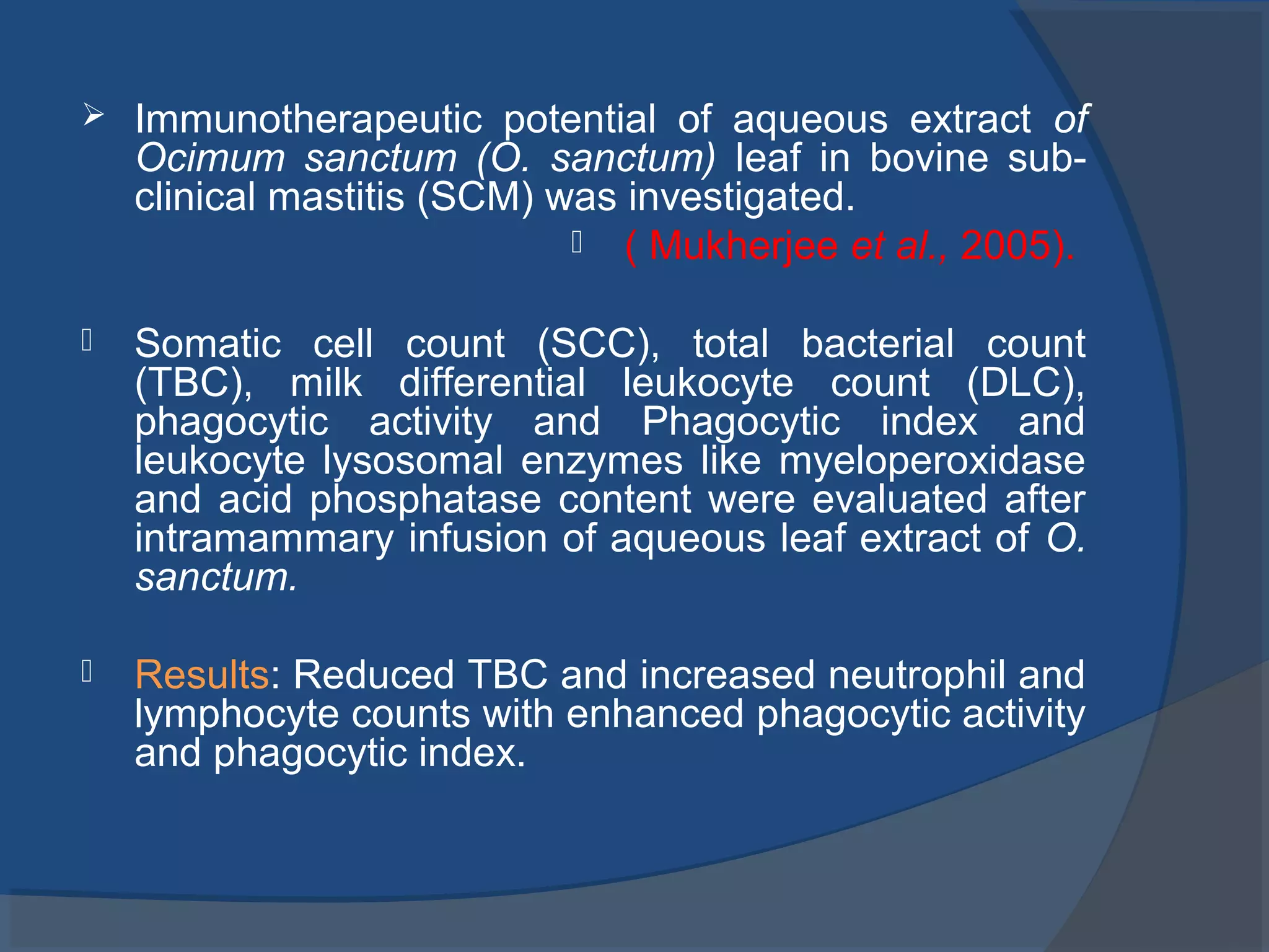 Mastitis phyto therapy | PPT