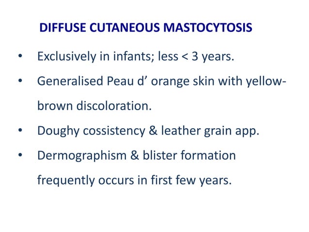 Mastocytosis (Cutaneous and Systemic) | PPTX