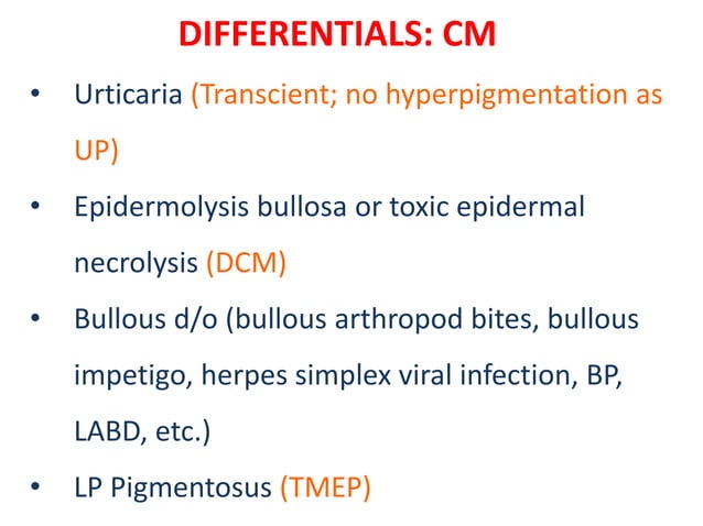 Mastocytosis (Cutaneous and Systemic) | PPTX