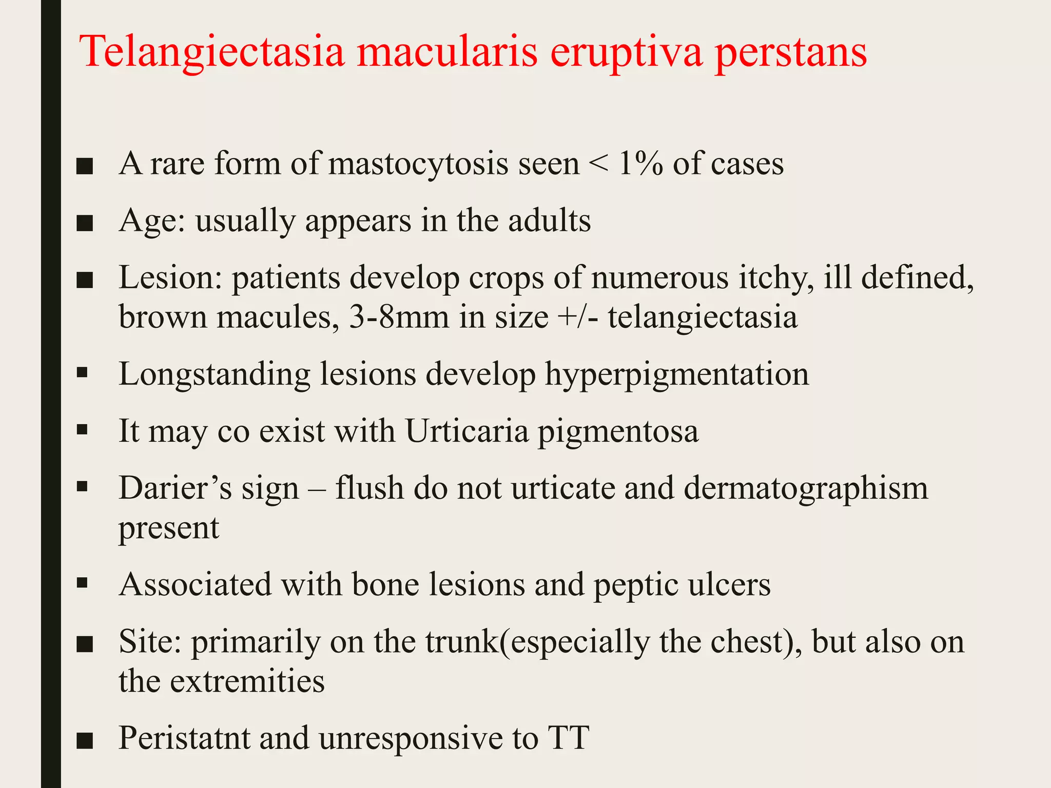Mastocytosis and autoinflammatory disease presenting in skin | PPTX