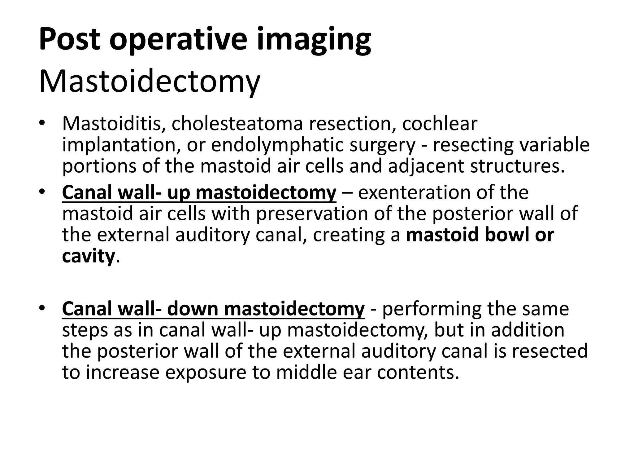 Mastoid diseases imaging | PPTX