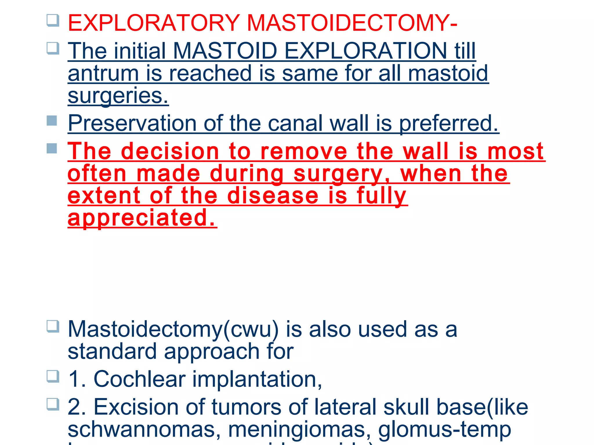 Mastoidectomy | PPT