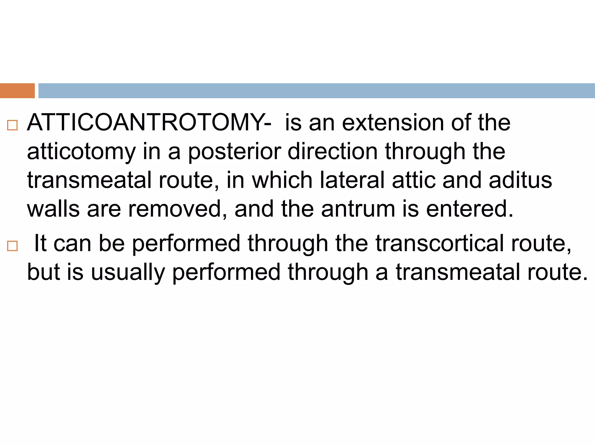 Mastoidectomy; Types, Indications, Procedure | PDF