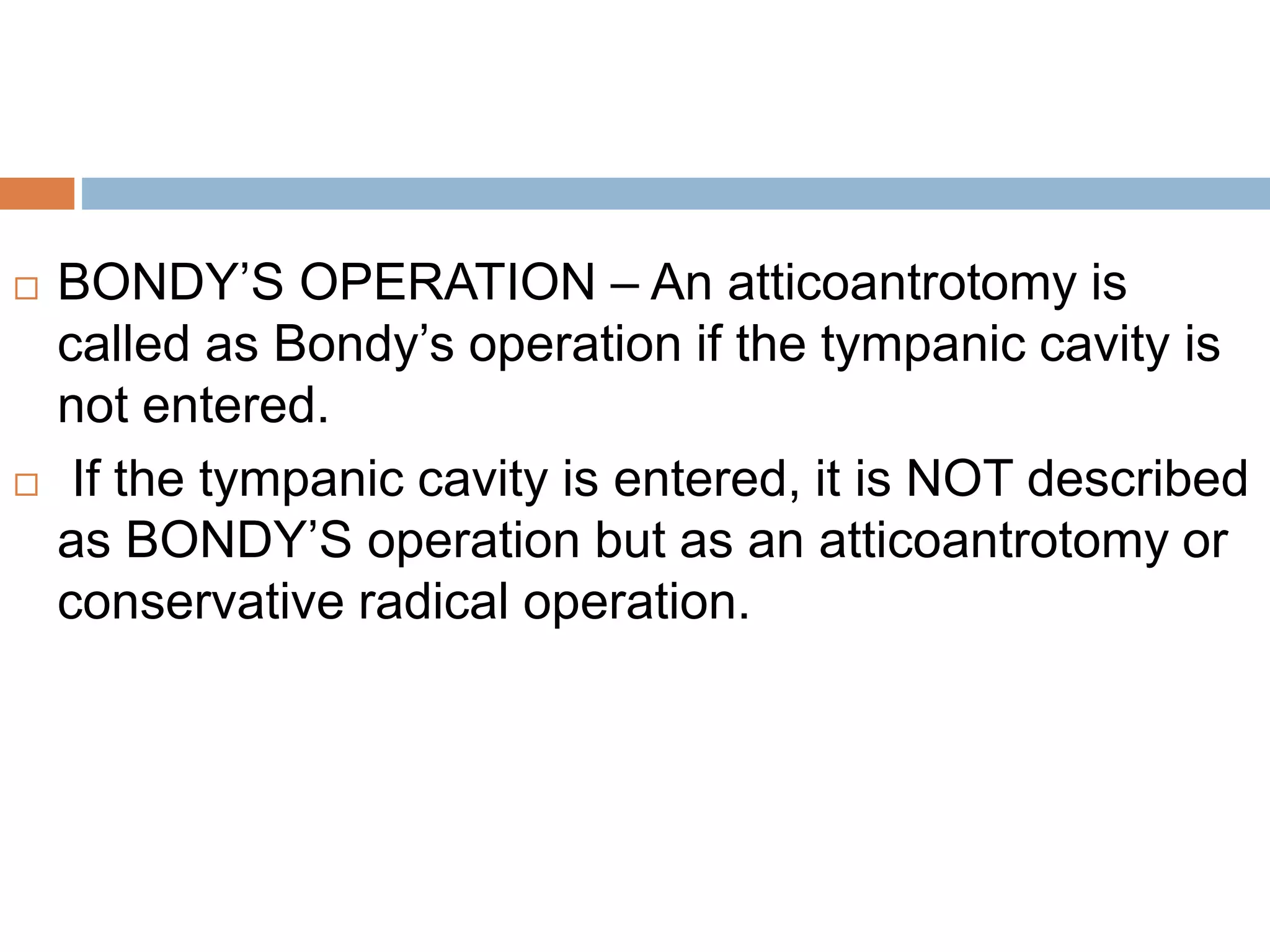 Mastoidectomy; Types, Indications, Procedure | PDF