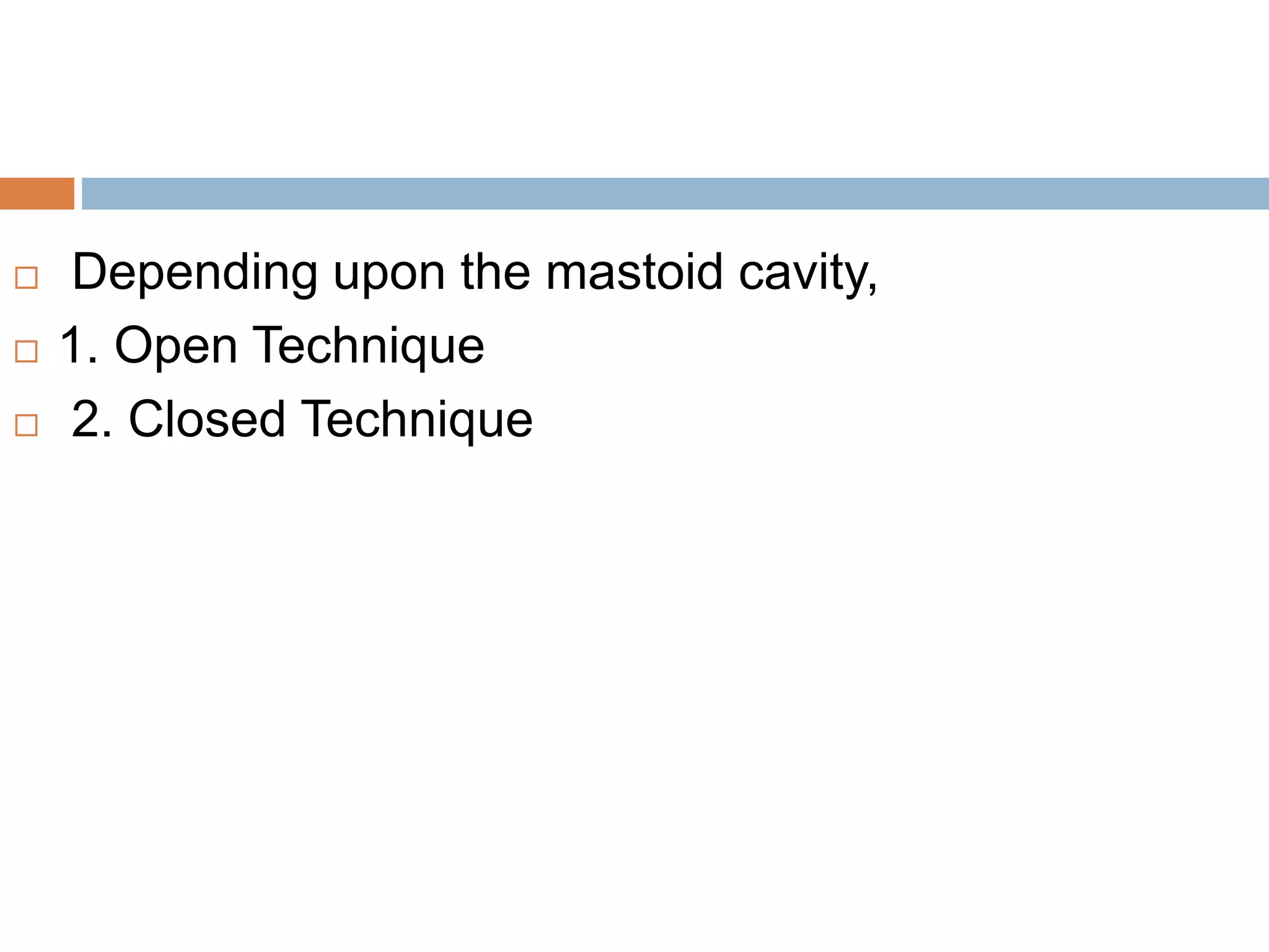 Mastoidectomy; Types, Indications, Procedure | PDF