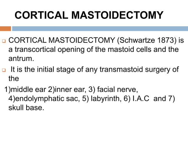Mastoidectomy | PPTX