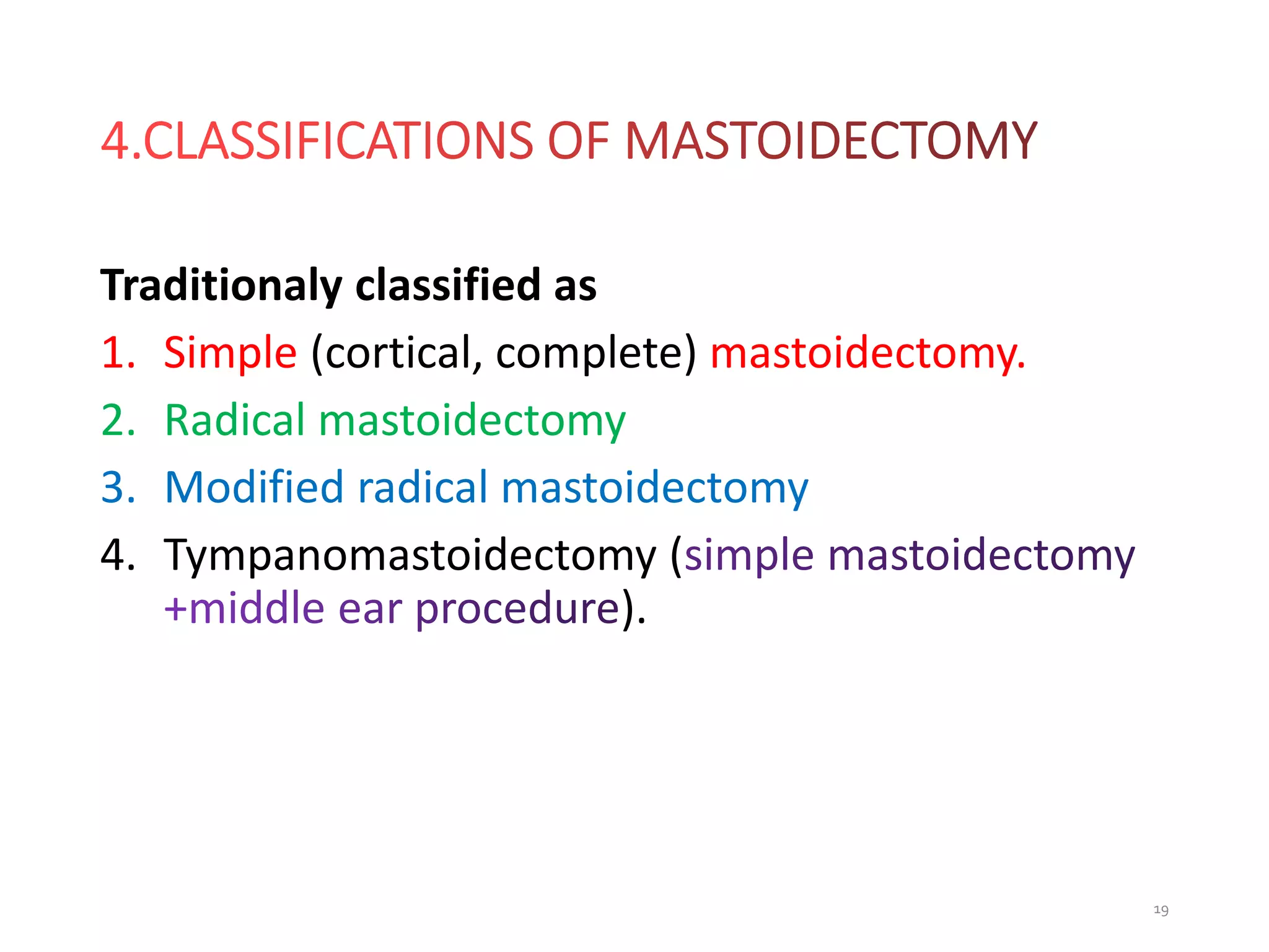 MASTOIDECTOMY PPT | PPT