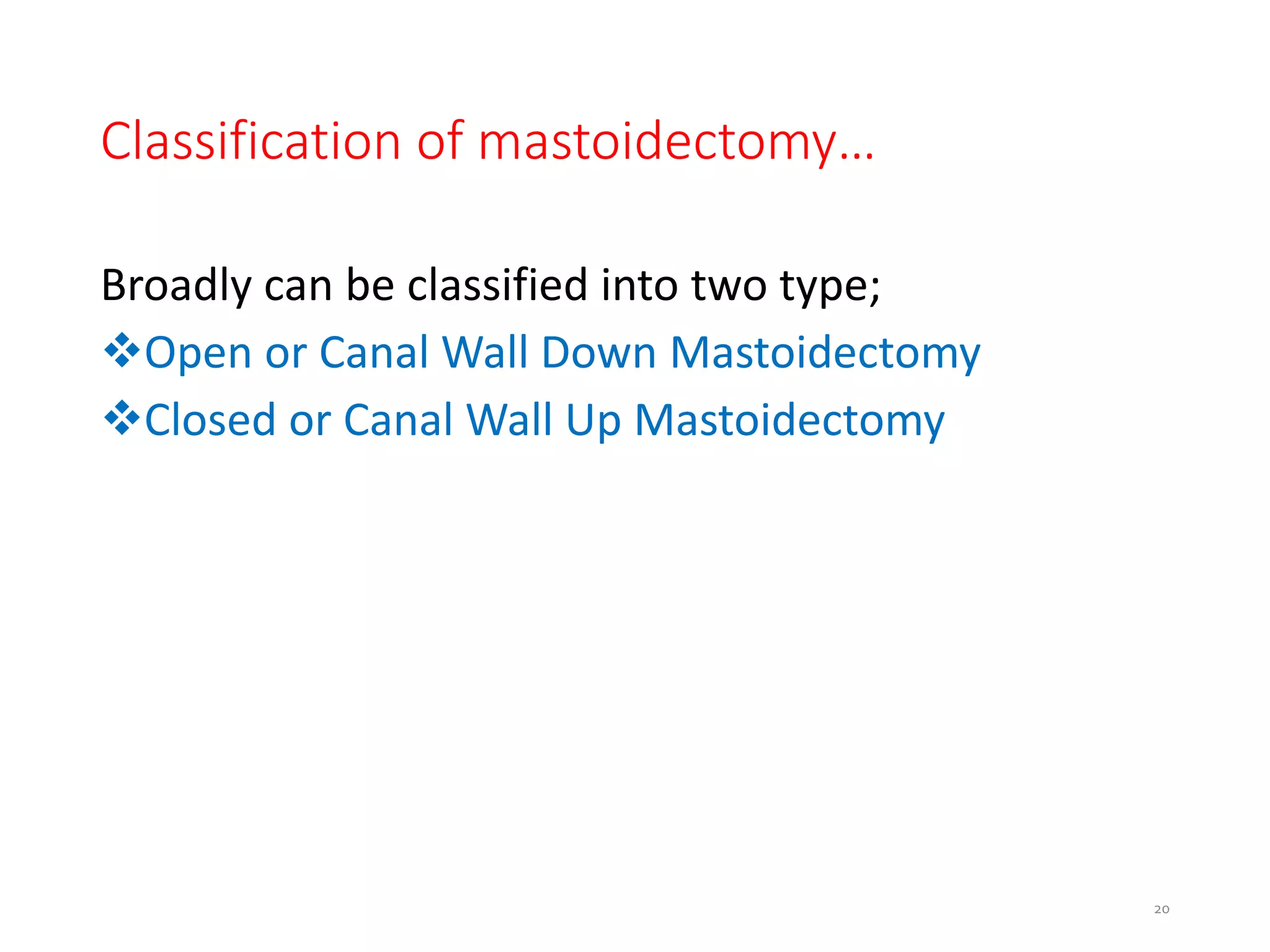MASTOIDECTOMY PPT | PPT