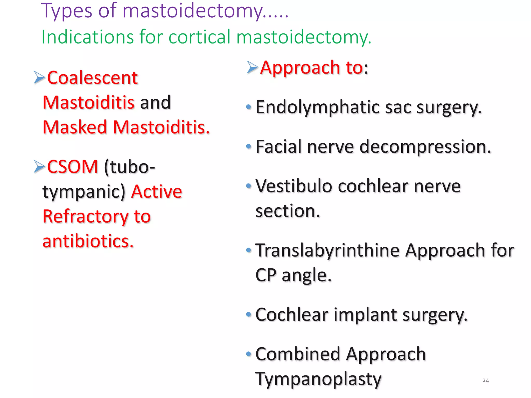 MASTOIDECTOMY PPT | PPT
