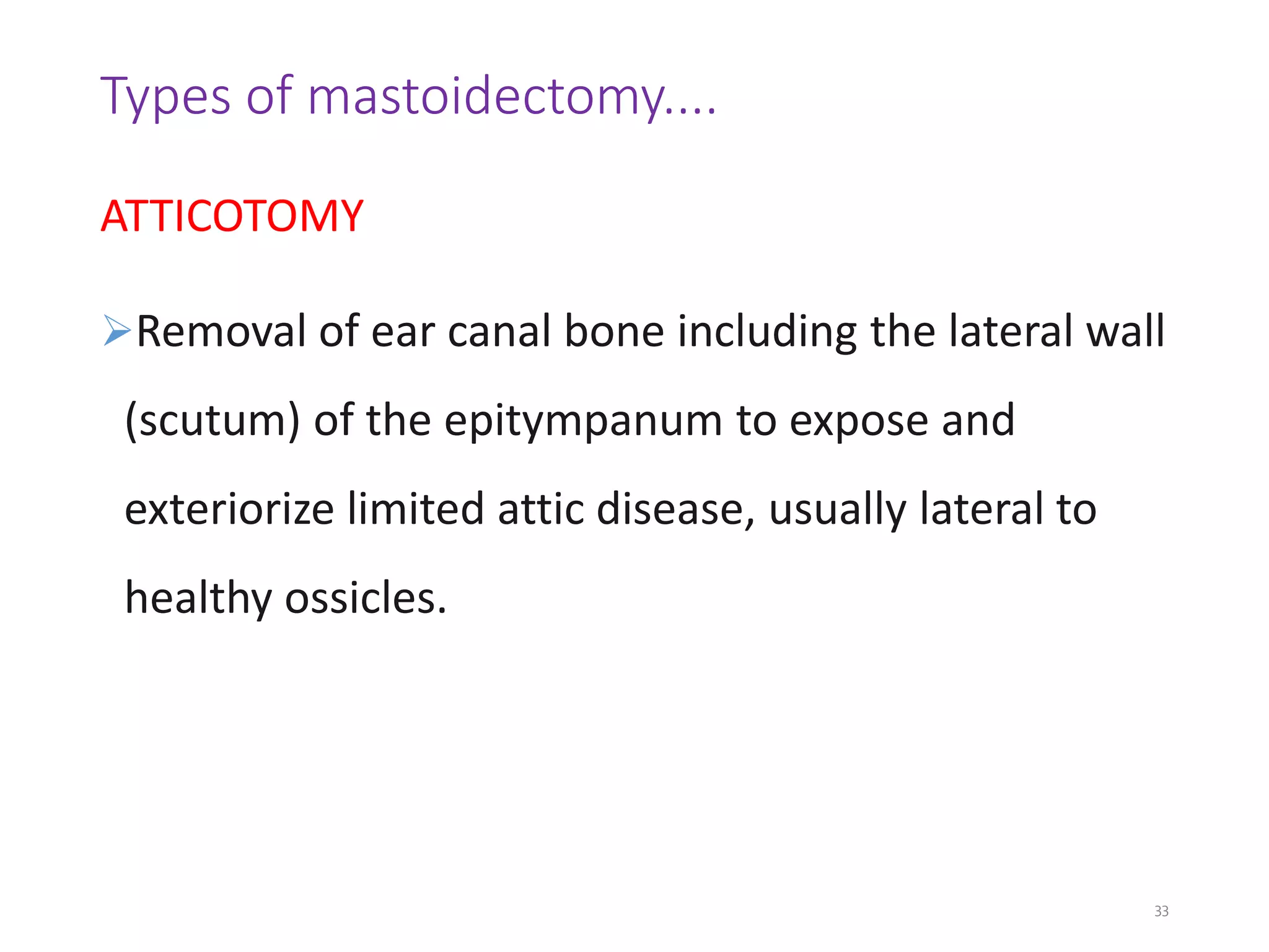 MASTOIDECTOMY PPT | PPT