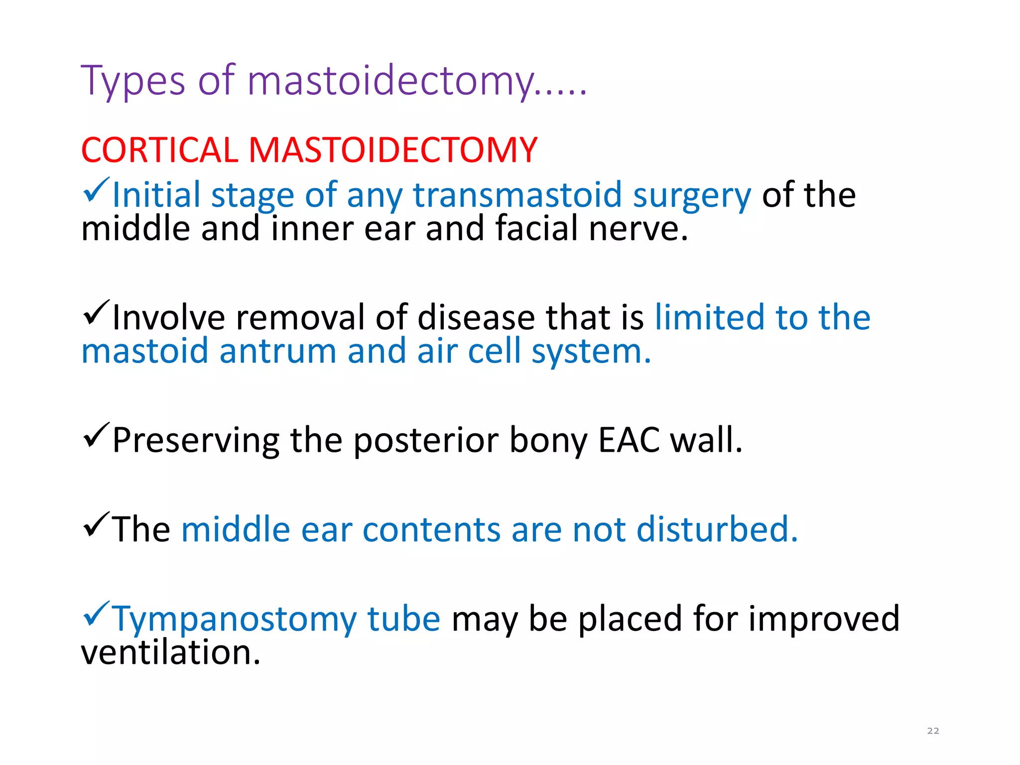 MASTOIDECTOMY PRESENTATION | PPT