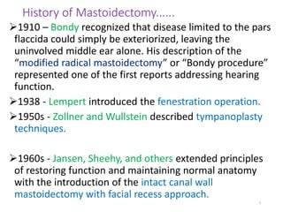 MASTOIDECTOMY PRESENTATION | PPT