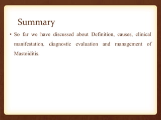 Mastoiditis | PPTX