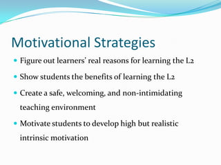 Second Language Motivation | PPTX