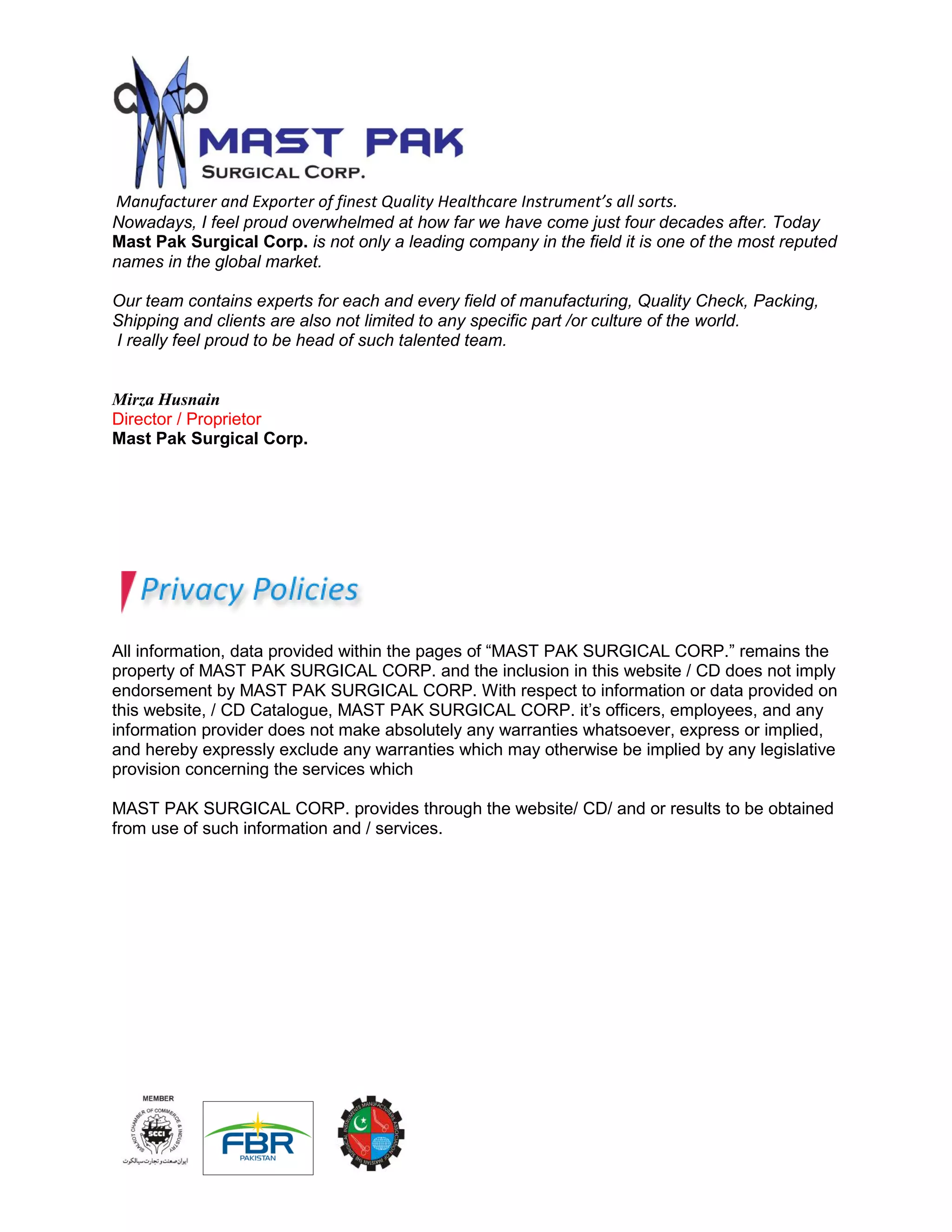 Mast pak plastic surgery instruments price list | PDF