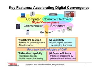 Toshiba's Approach to Consumer Product Applications by Cell and Desire ...