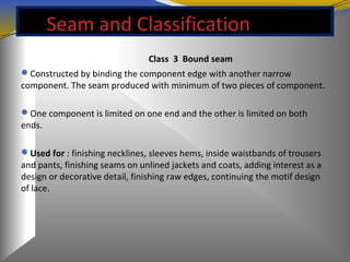 Seam And its Classification with seam problem | PPT