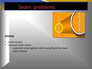 Seam And its Classification with seam problem | PPT