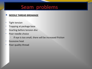 Seam And its Classification with seam problem | PPT