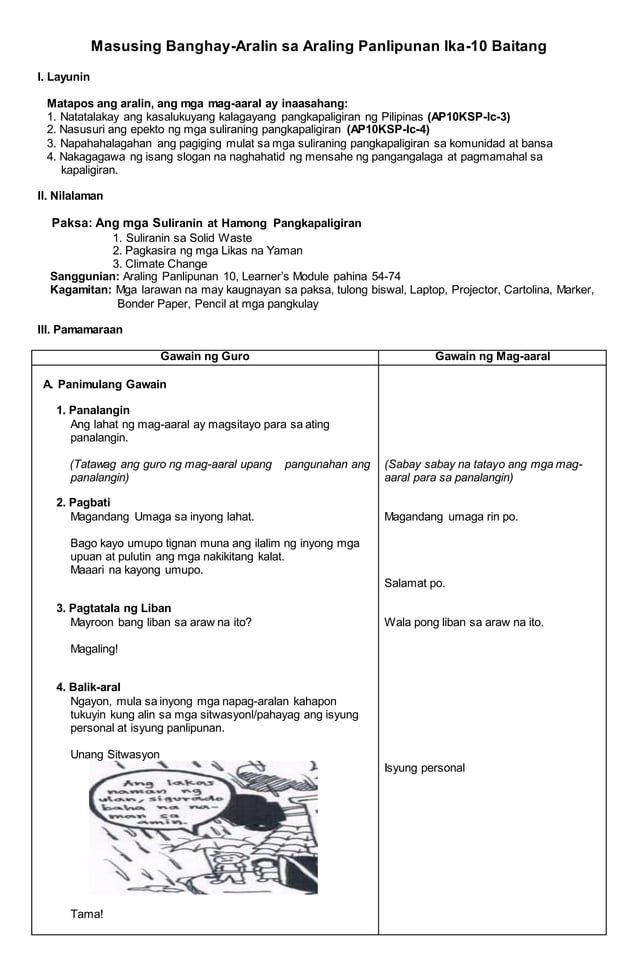 Masusing banghay aralin sa ap 10 | DOCX