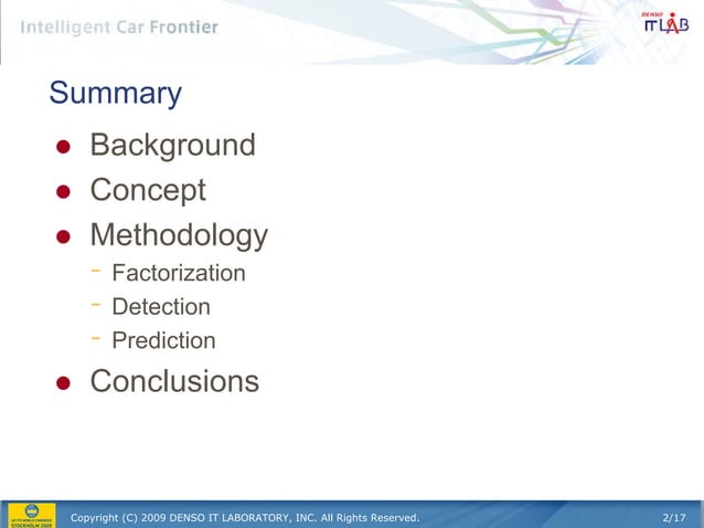 An Event Detection Method Using Floating Car Data Ppt