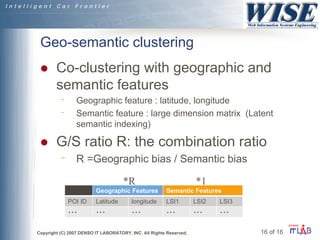 BEIRA: A geo-semantic clustering method for area summary | PPT